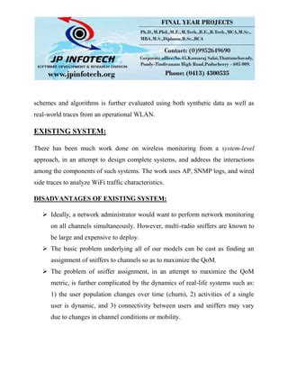On Quality Of Monitoring For Multi Channel Wireless Infrastructure Networks PDF