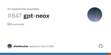 Gpt Neox Issue 847 Ml Explore Mlx Examples GitHub