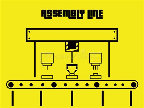 Assembly Line Poster Stock Vector Illustration Of Manufacture 171452469