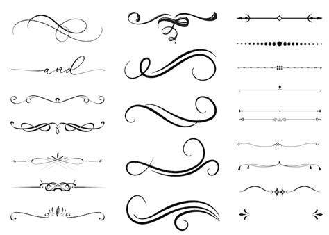 Premium Vector Calligraphic Design Element Text Decoration Border Or Frame Calligraphy