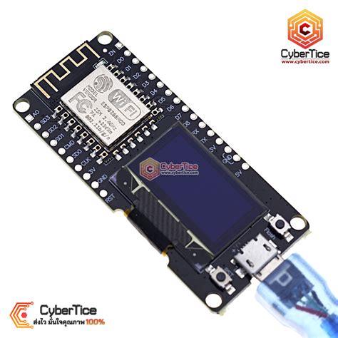 สอนใช้งาน Nodemcu Esp8266 Esp 12f 096 Inch Oled Display Wifi Module