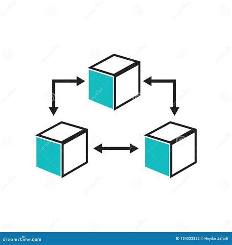 Database Interconnected Icon Vector Sign And Symbol Isolated On White Background Database