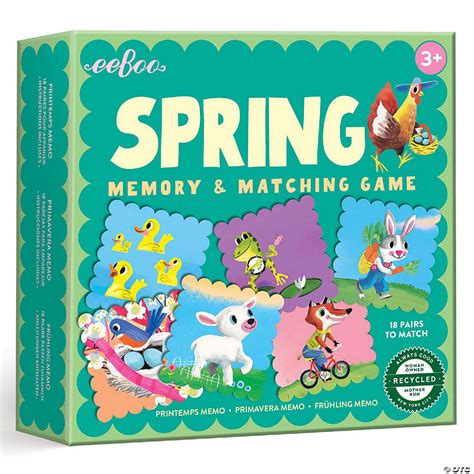 Eeboo Spring Memory Matching Game Ages 3 Oriental Trading