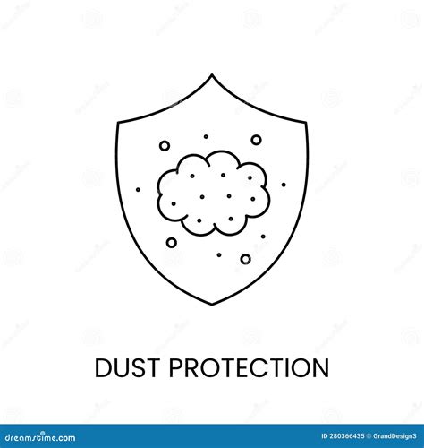 Vector Line Icon Representing Dust Protection Stock Vector Illustration Of Line Clean 280366435