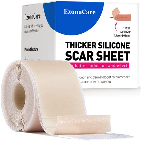 Ezonacare Thicker Silicone Scar Sheets Medical Grade Silicone Scar