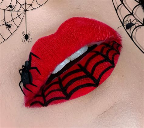 Spider Lip Art Trucco Per Halloween Trucco Per Halloween Semplice Idee Per Il Trucco