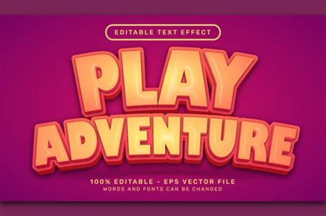 Play Adventure Text Effect Graphic By Novin Prasetya · Creative Fabrica
