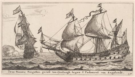 Two Dutch Frigates By Reinier Nooms Called Zeeman