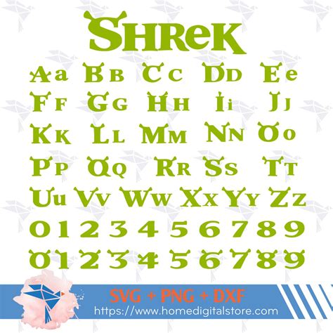 Shrek Font Svg Png Dxf