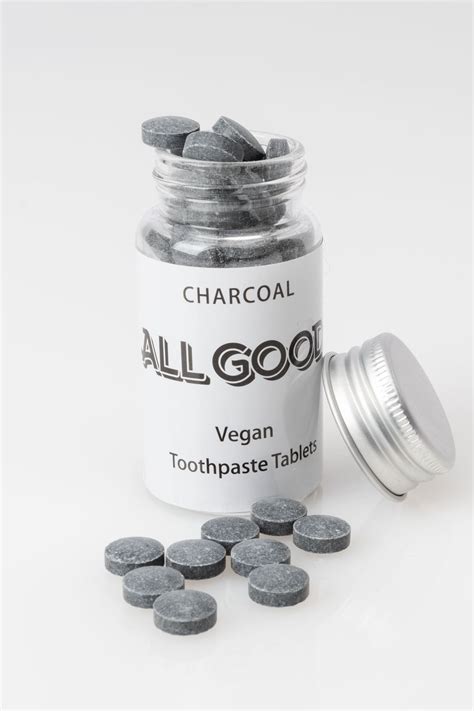 Vegan Chewable Toothpaste Tablets Charcoal ShopperBoard