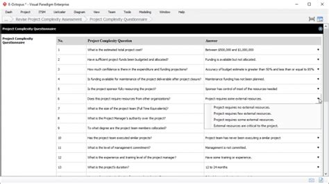 Project Complexity Assessment Identification Phase Visual Paradigm