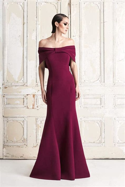 Alexander By Daymor 767 Draping Ribbon Paneled Off Shoulder Gown Couture Candy