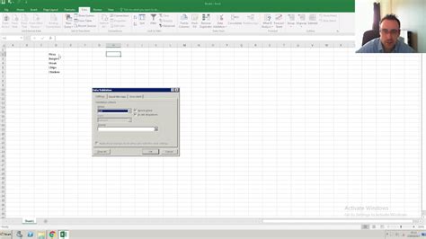 Excel Data Validation Selecting From A Drop Down List Youtube