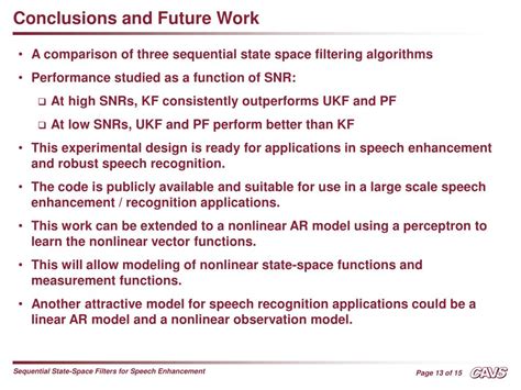 Ppt Sequential State Space Filters For Speech Enhancement Powerpoint Presentation Id 3387118