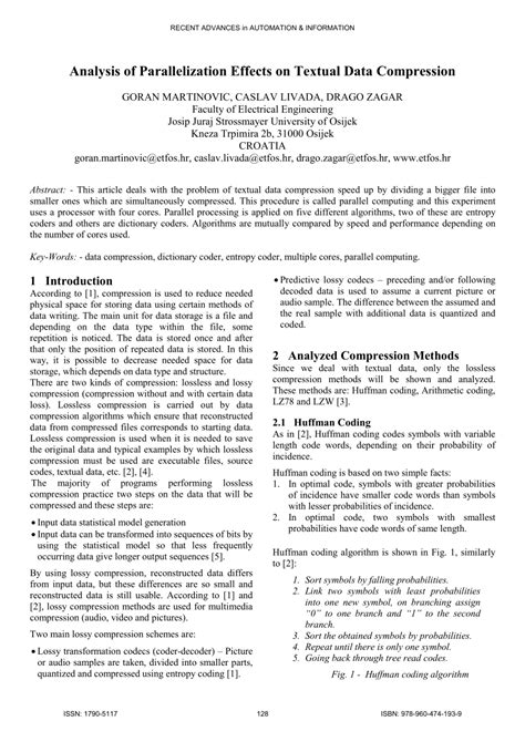 Pdf Analysis Of Parallelization Effects On Textual Data Compression