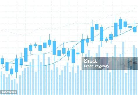 사업 배경 디자인에 무역 하는 주식 시장 투자의 캔 들 스틱 그래프 차트 낙관적인 포인트 그래프의 추세입니다 벡터 일러스트 레이 션 벡터에 대한 스톡 벡터 아트 및 기타