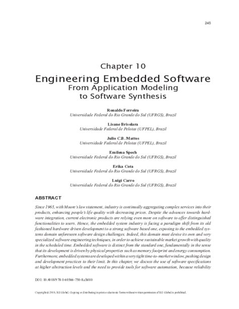 Pdf Engineering Embedded Software
