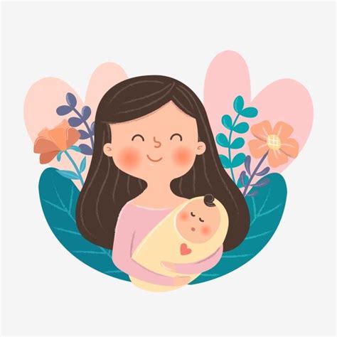 일러스트 레이터 어머니 어머니와 아이 어머니와 아이 일러스트 레이션 어머니 어머니 클립 아트 엄마와 아기 모자 보건 Png
