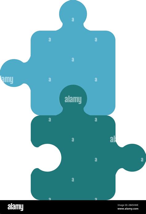 Puzzles Flat Style Icon Design Jigsaw Game Object Teamwork Match Toy