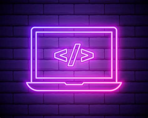 Download Coding Neon Icon For Free