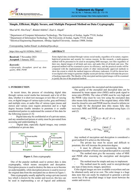 Pdf Simple Efficient Highly Secure And Multiple Purposed Method On