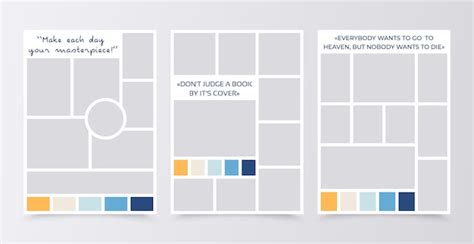 Premium Vector Photo Collage Template Moodboard Set Of Pictures Grids