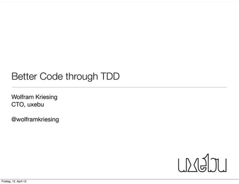 Better Code Through Tdd Pdf Web Development Internet