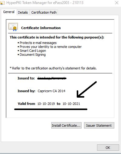 how to check digital signature validity check expiry of dsc