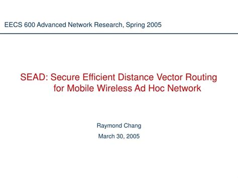 Ppt Secure Distance Vector Routing Sead Protocol Details Powerpoint Presentation Id9732305