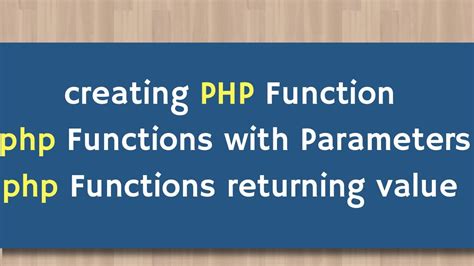 Php Functions PHP Functions With Arguments PHP Tutorial For