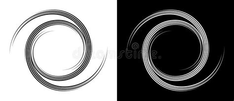 Circle Abstract Background With Lines In Spiral Illusion Of Dynamic Transition Stock Vector