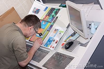 Printer Checking A Print Run Stock Photos Image 9039083