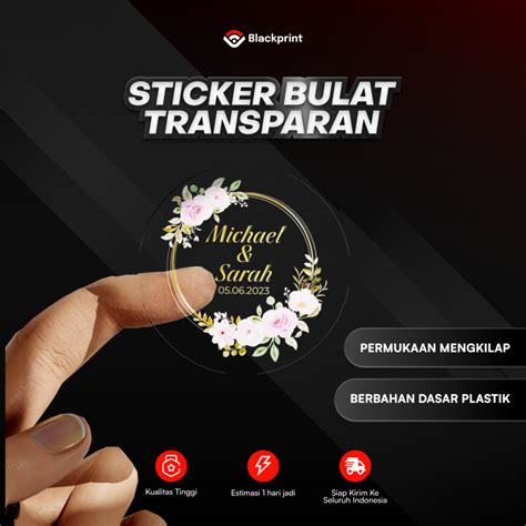 Jual Cetak Stiker Label Transparan Anti Air Stiker Transparan Stiker Kemasan Transparan