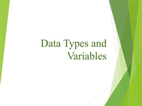 Data Types And Variables In Java Ppsx