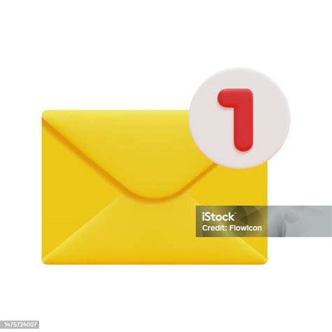 알림 아이콘 벡터가 있는 3d 메일 봉투 흰색 배경에 격리 3d 알림 Sms 및받은 편지함 이메일 개념입니다 만화 최소한의 스타일 3d 전자 메일 아이콘 벡터 렌더링