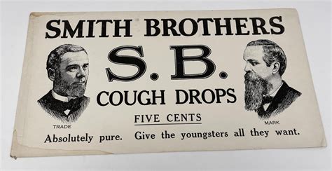Smith Brothers Cough Drops Advertising Sign