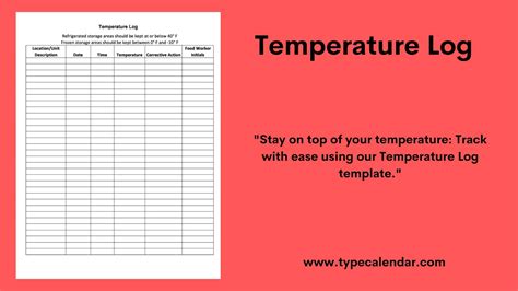 Sample Of Temperature Log