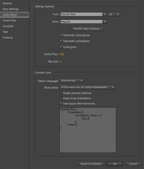 Set Preferences In Animate