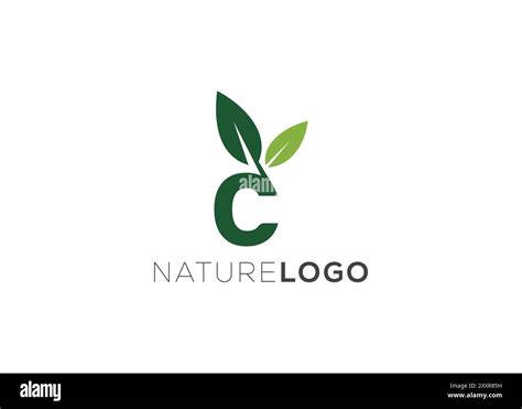 Letter C Green Abstract Leaf Logo Design Template Stock Vector Image And Art Alamy