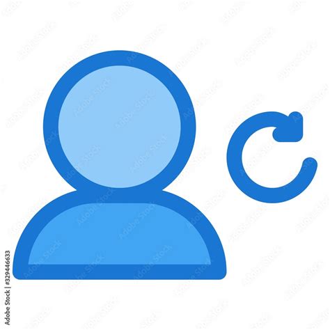 Reload User Icon In Flat Style Refresh Profile Symbol User Avatar