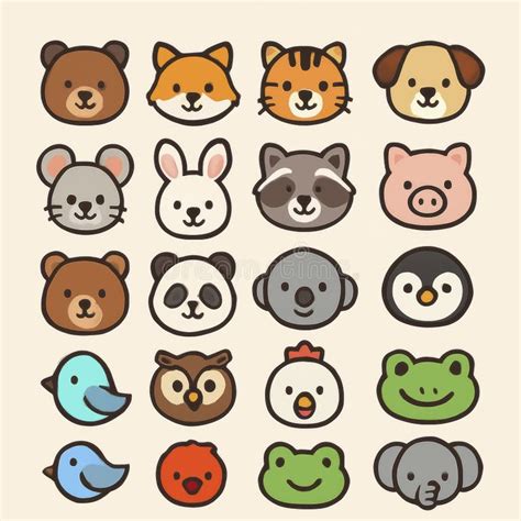 Cute Icons Faces Stock Illustrations 8193 Cute Icons Faces Stock
