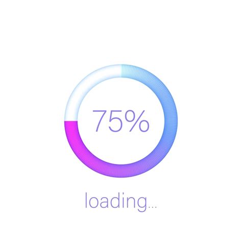 Premium Vector Loading Bar Icon In Flat Style Progress Indicator