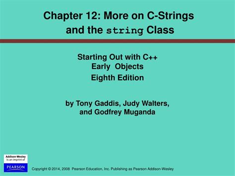 Ppt Chapter 12 More On C Strings And The String Class Powerpoint Presentation Id9673686