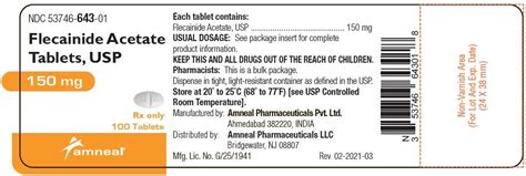 Flecainide Fda Prescribing Information Side Effects And Uses