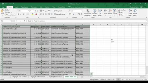 Delete Blank Rows Excel How To Delete Blank Rows In A Shortcut Way From An Excel Table Youtube