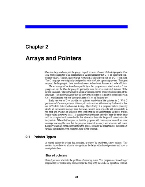 arrays and pointers chapter 2 arrays and pointers c is a large and