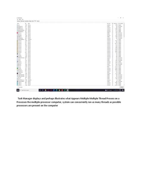 task manager displays and perhaps illustrates what appears multiple