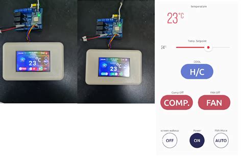 Esp8285 Smart Thermostat Controlled By Nextion Display And Blynk App