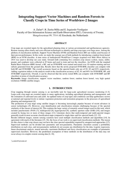 Pdf Integrating Support Vector Machines And Random Forests To