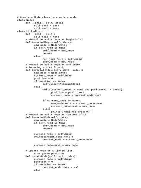 singly linked list pdf